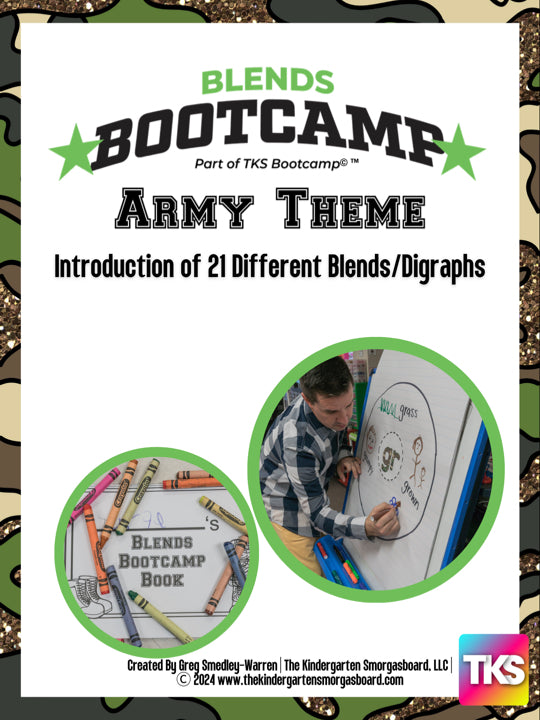 Blends Bootcamp (Army Theme) – The Kindergarten Smorgasboard Online Store
