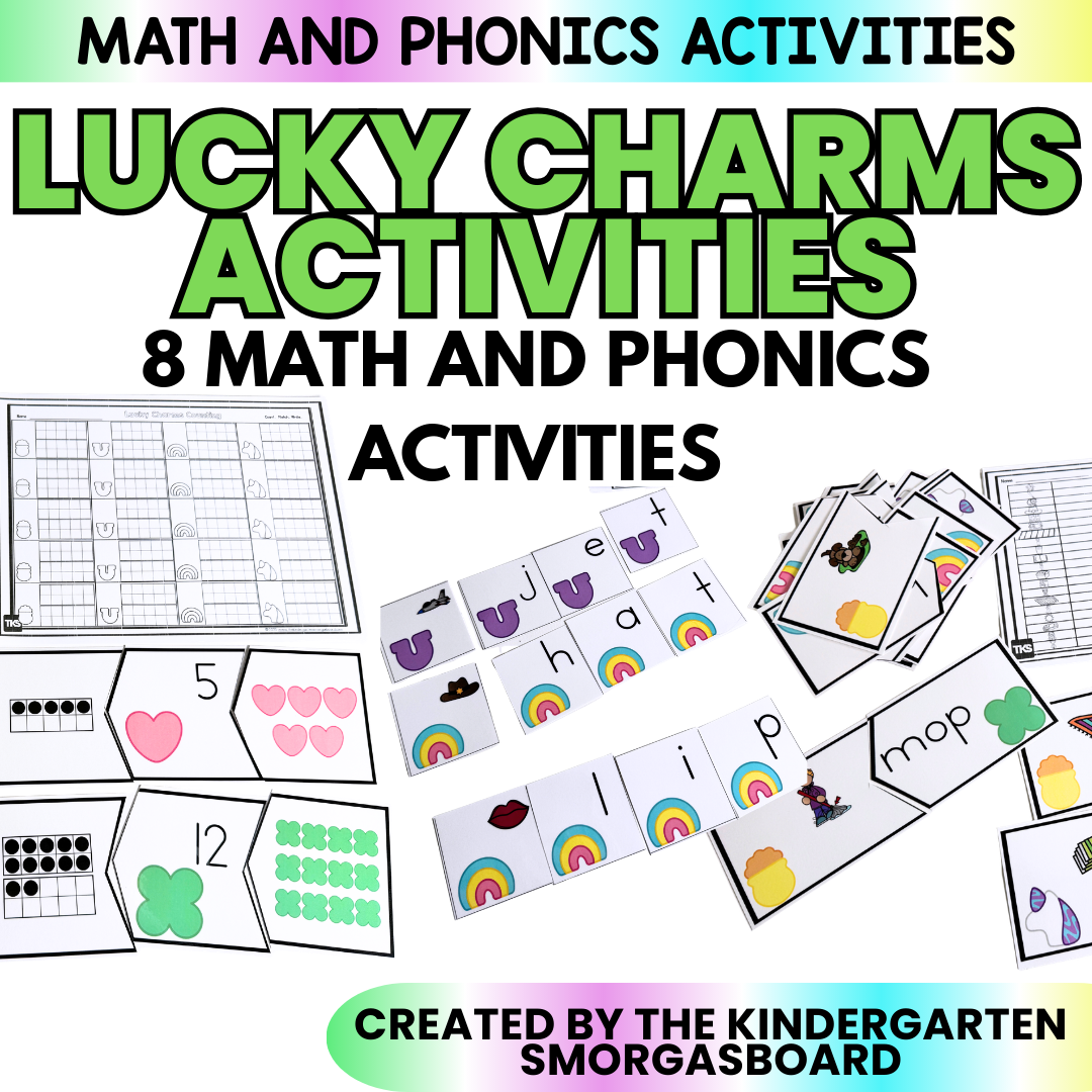 Math & Phonics -Lucky Charms Themed Hands-On Small Group & Centers Act ...