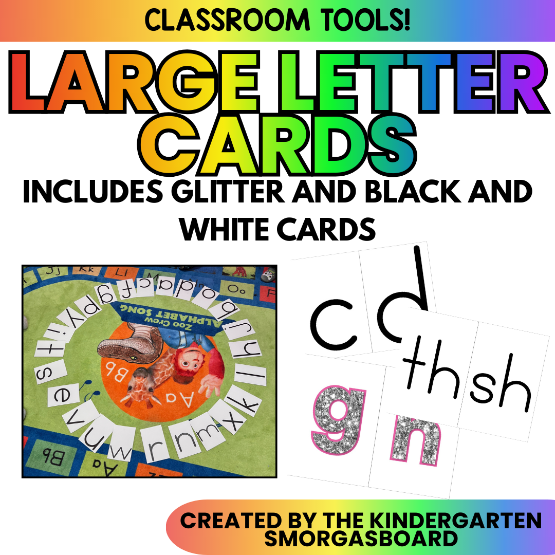 Large Letter Cards for Phonics Lessons – The Kindergarten Smorgasboard ...