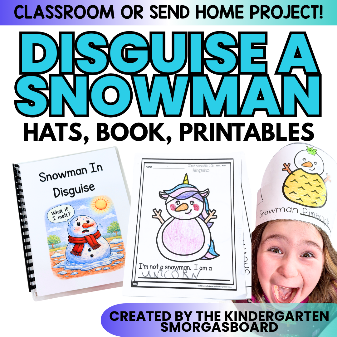 Snowman In Disguise Project With Story Book! Disguise A Snowman Activi ...