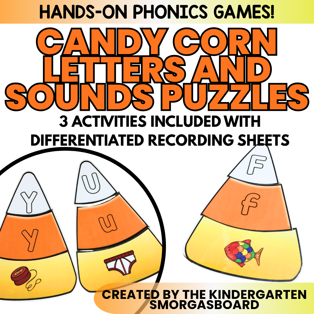 Candy Corn Letters and Sounds – The Kindergarten Smorgasboard Online Store