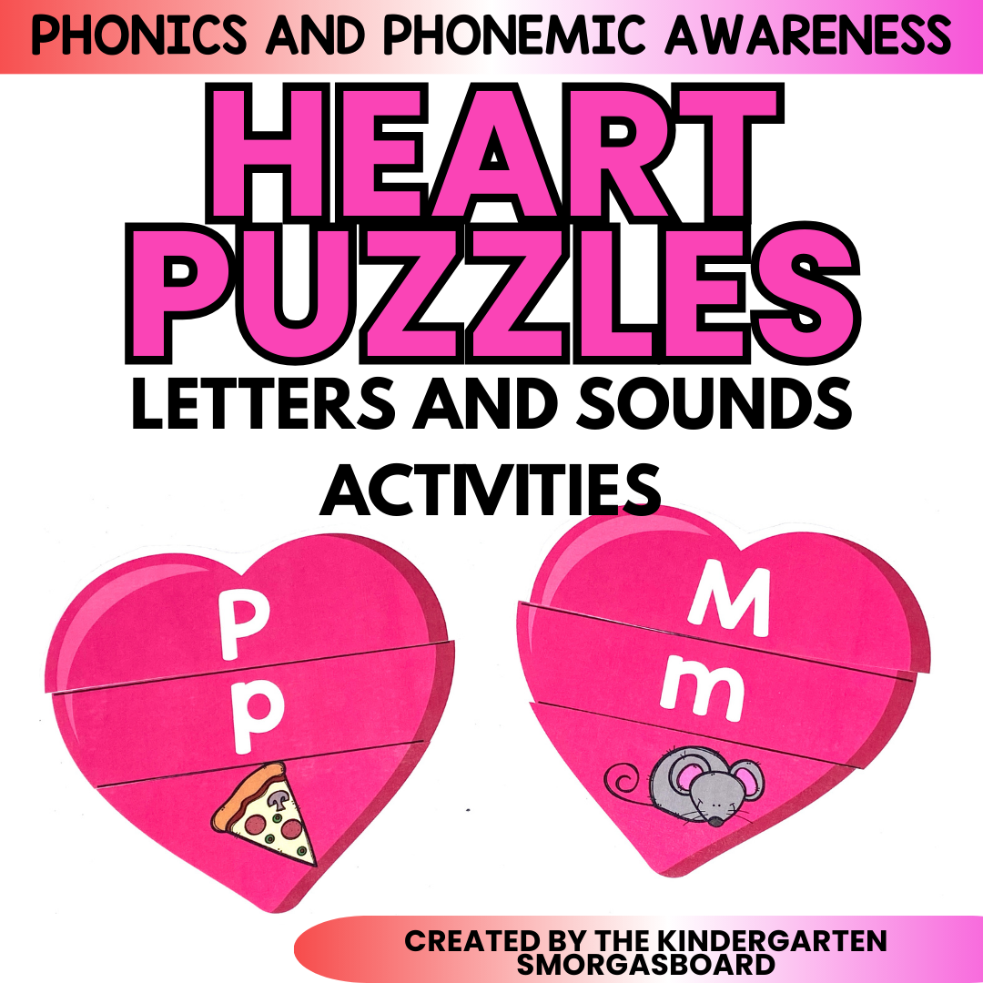 Valentine's Day Activities: Heart Puzzles: Letters and Sounds – The ...