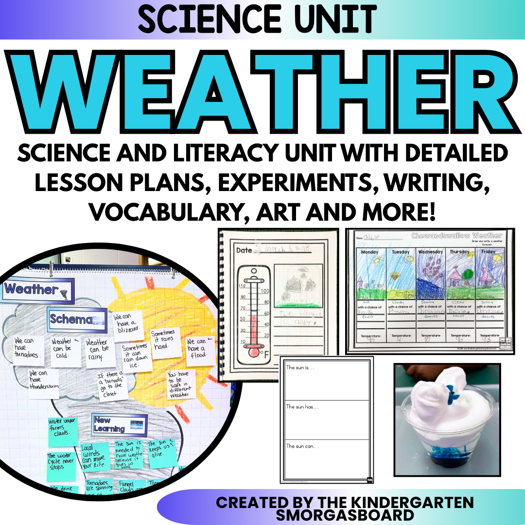 Weather Activities Integrated Science Unit Writing, Drawing Activities ...