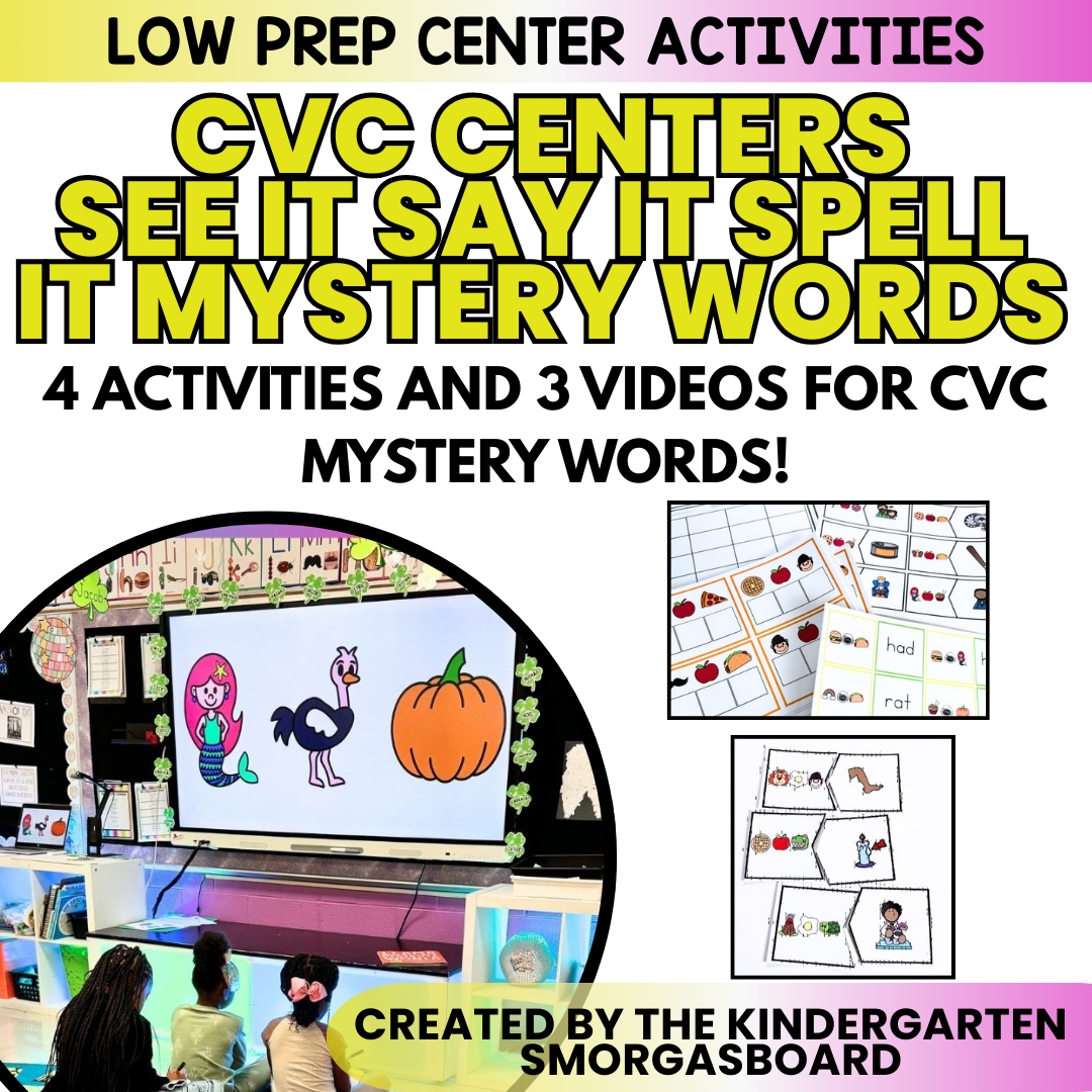 CVC Phonics Secret Words! CVC Mystery Words Phonics Activities – The ...