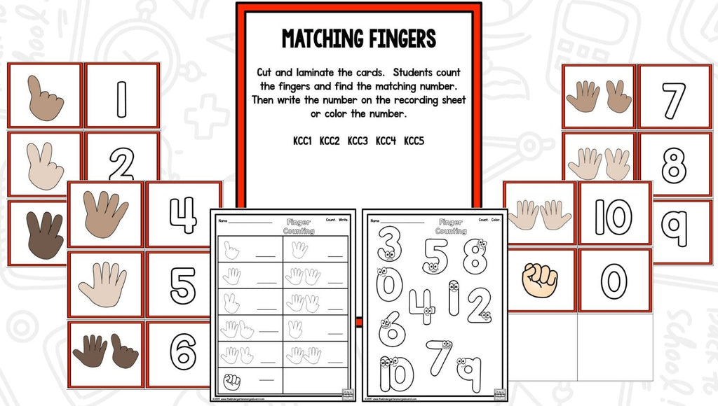 Finger Counting to 10 with Matching Posters – The Kindergarten ...