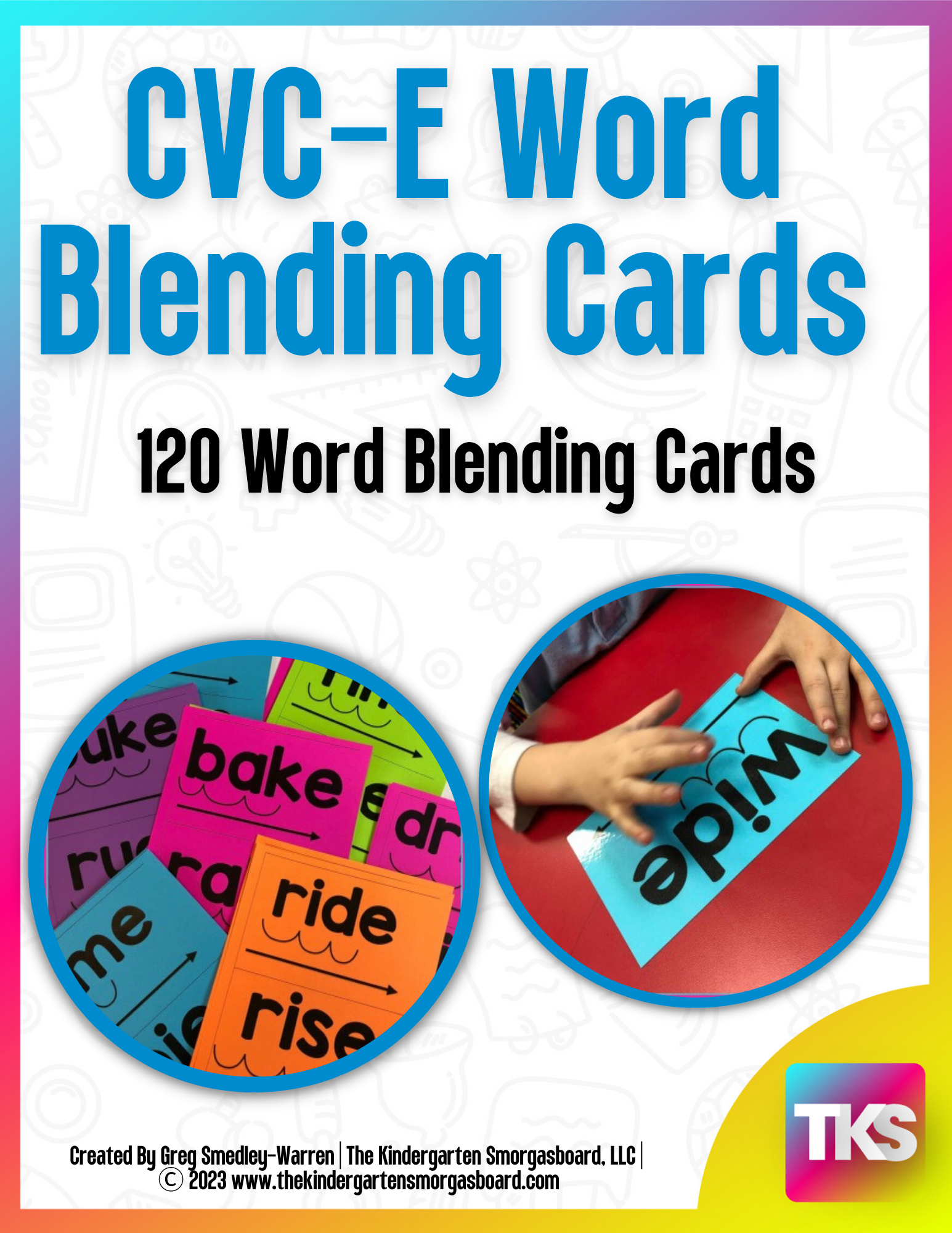 CVC-E Word Blending Cards – The Kindergarten Smorgasboard Online Store