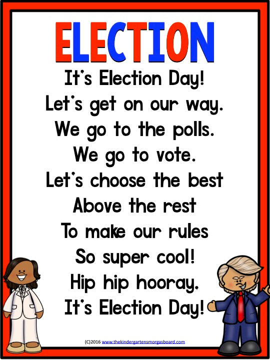 Election Poem – The Kindergarten Smorgasboard Online Store