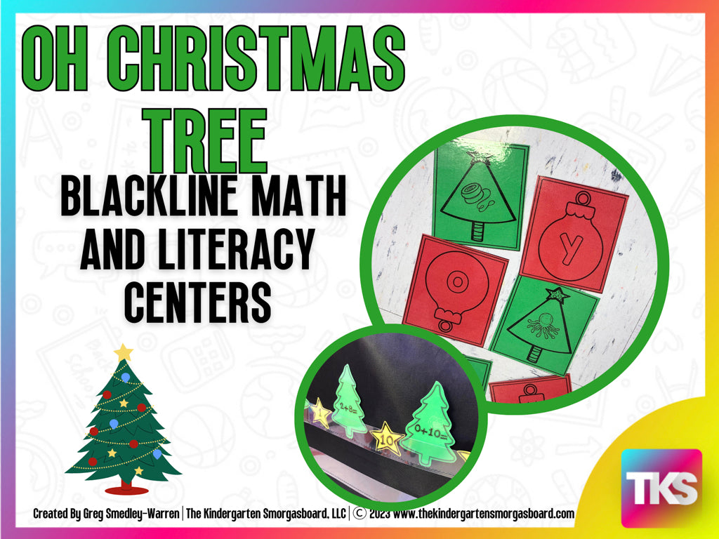 Christmas Tree Blackline Math and Literacy Centers – The Kindergarten ...