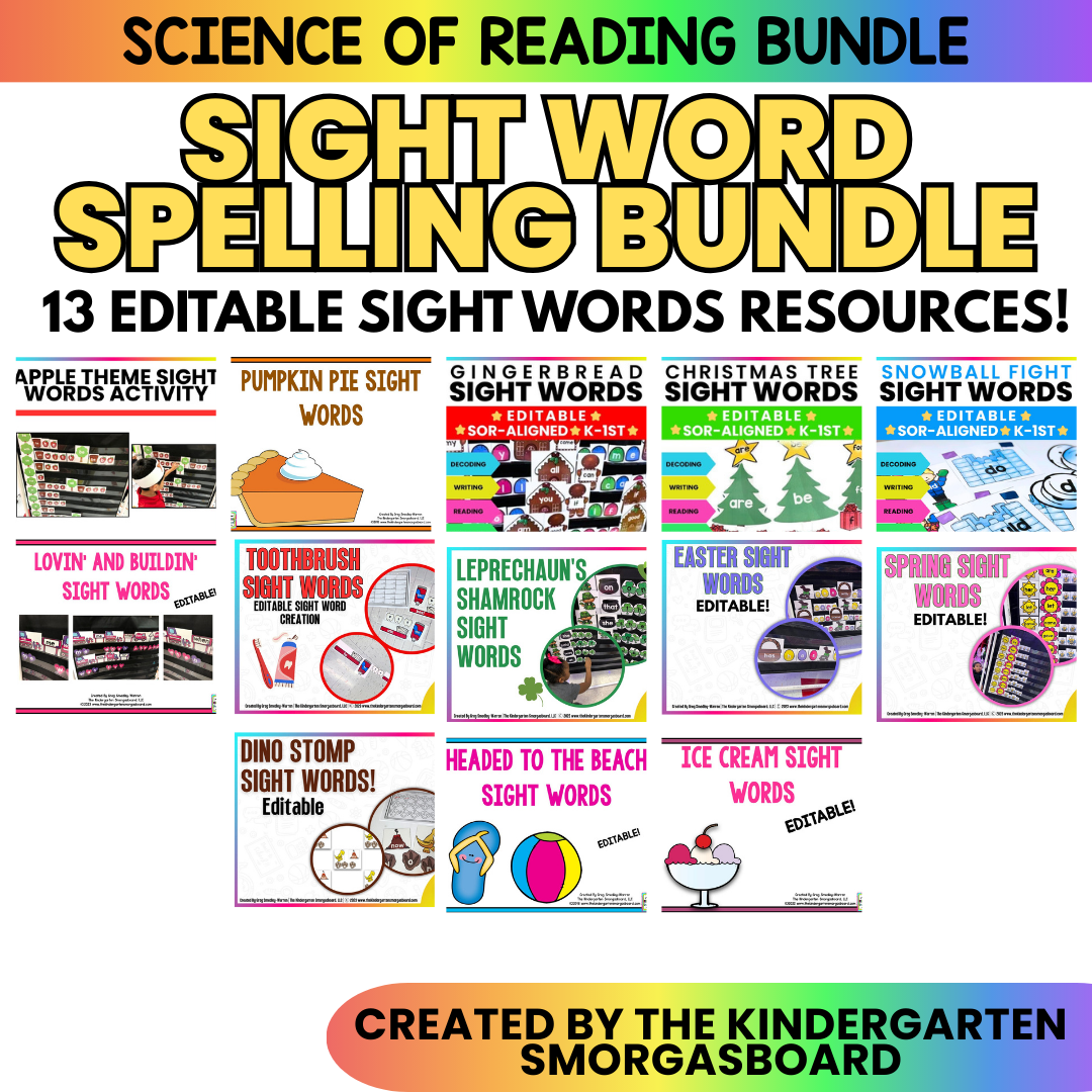 Sight Word Spelling, Writing And Decoding Activities – The Kindergarten ...