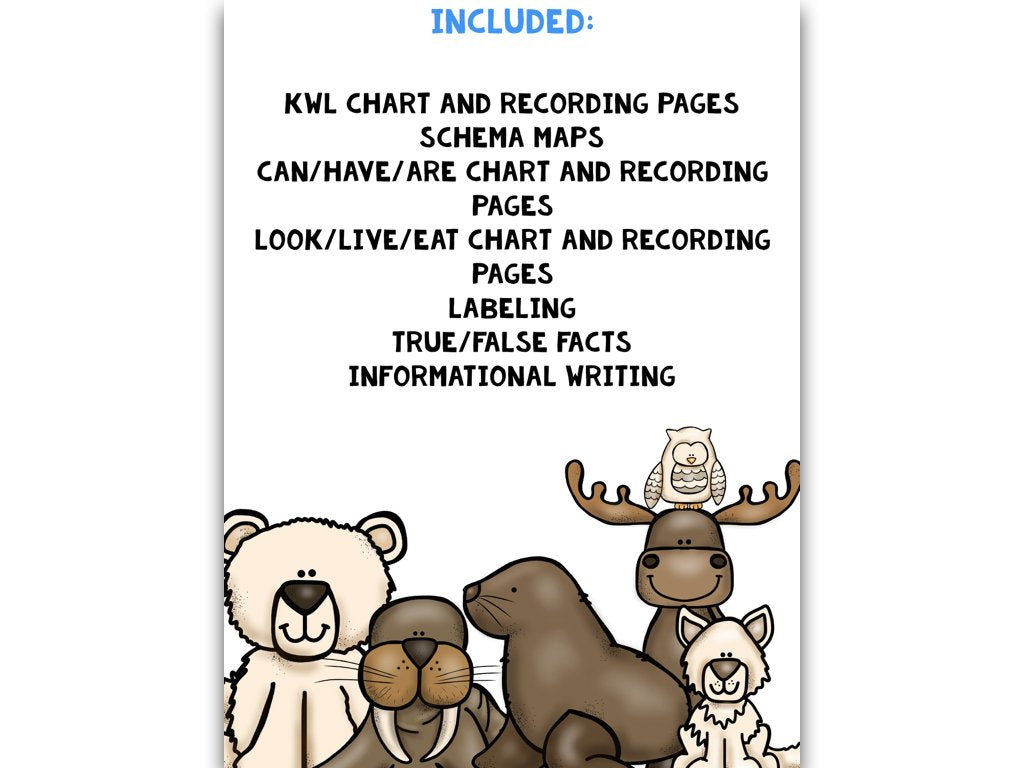 Arctic Animals: A Research and Writing Project PLUS Centers! – The ...