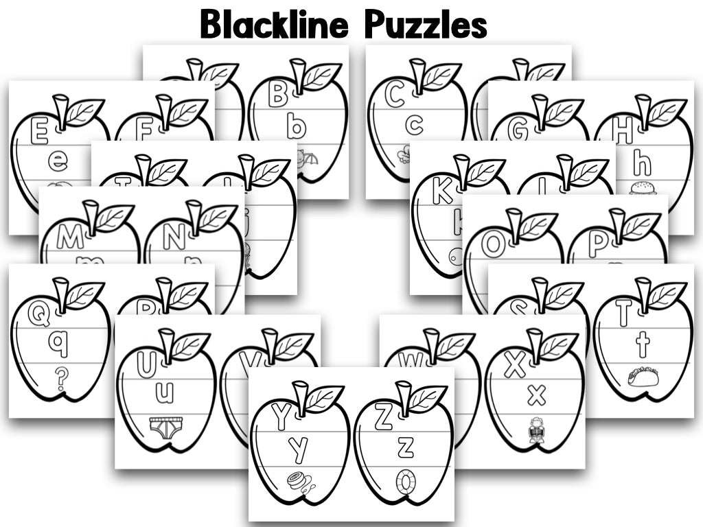 Apple Letters & Sounds Puzzles – The Kindergarten Smorgasboard Online Store