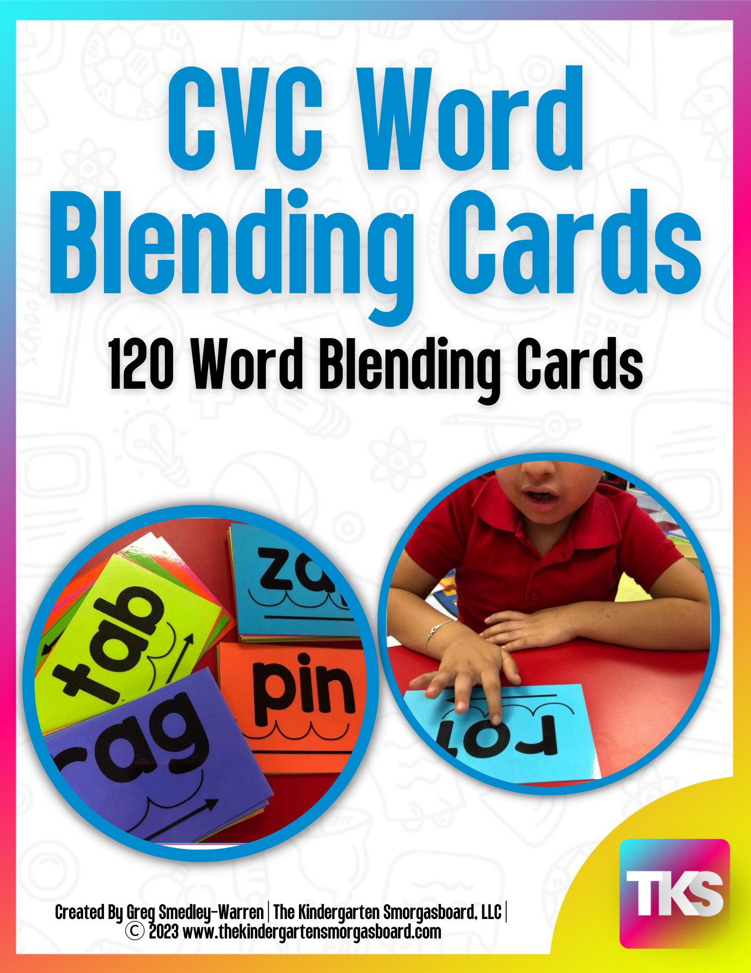 CVC Word Blending Cards – The Kindergarten Smorgasboard Online Store
