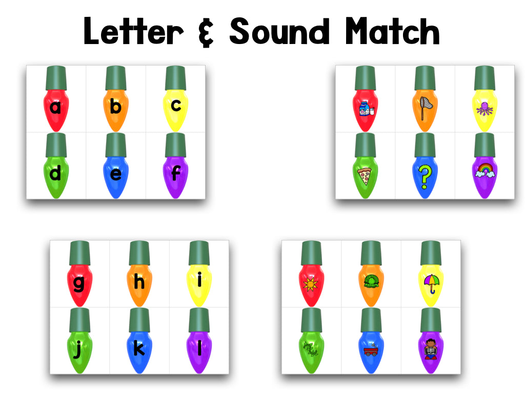 Christmas Lights Letters and Sounds – The Kindergarten Smorgasboard ...