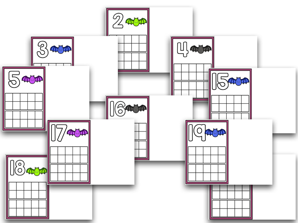 Digital Halloween Ten Frame Cards – The Kindergarten Smorgasboard ...