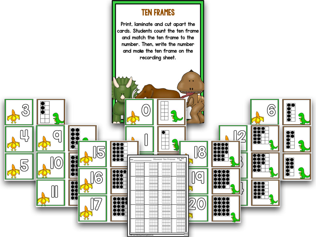 Dinosaurs: Math and Literacy Centers – The Kindergarten Smorgasboard ...