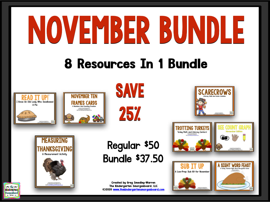 November Bundle – The Kindergarten Smorgasboard Online Store