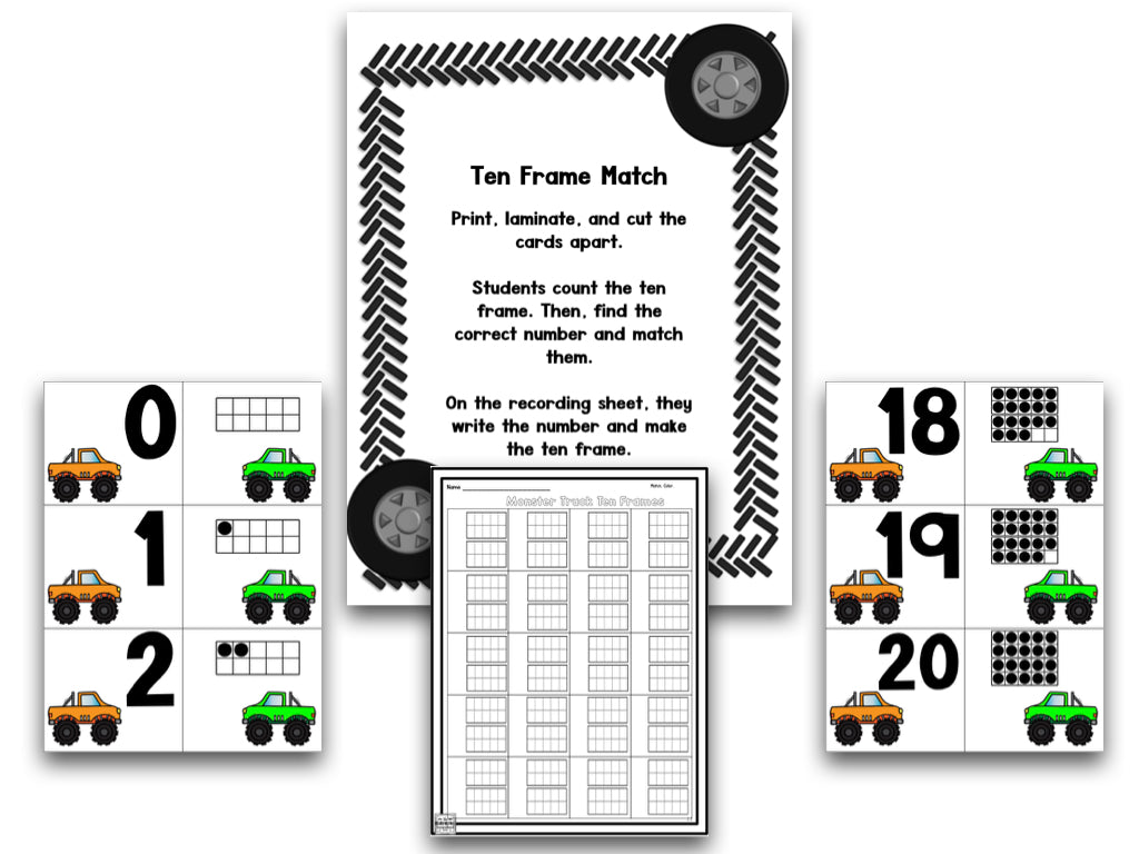 Monster Truck Numbers and Counting – The Kindergarten Smorgasboard ...