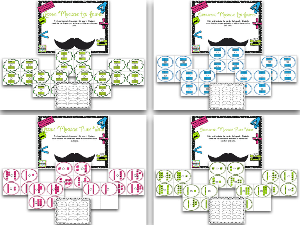 Mustache Math! – The Kindergarten Smorgasboard Online Store