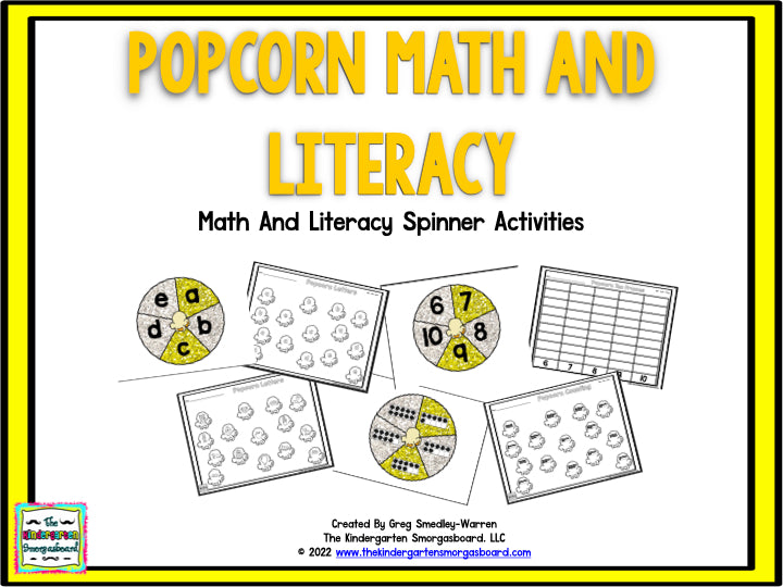 Popcorn Math and Literacy Centers – The Kindergarten Smorgasboard ...