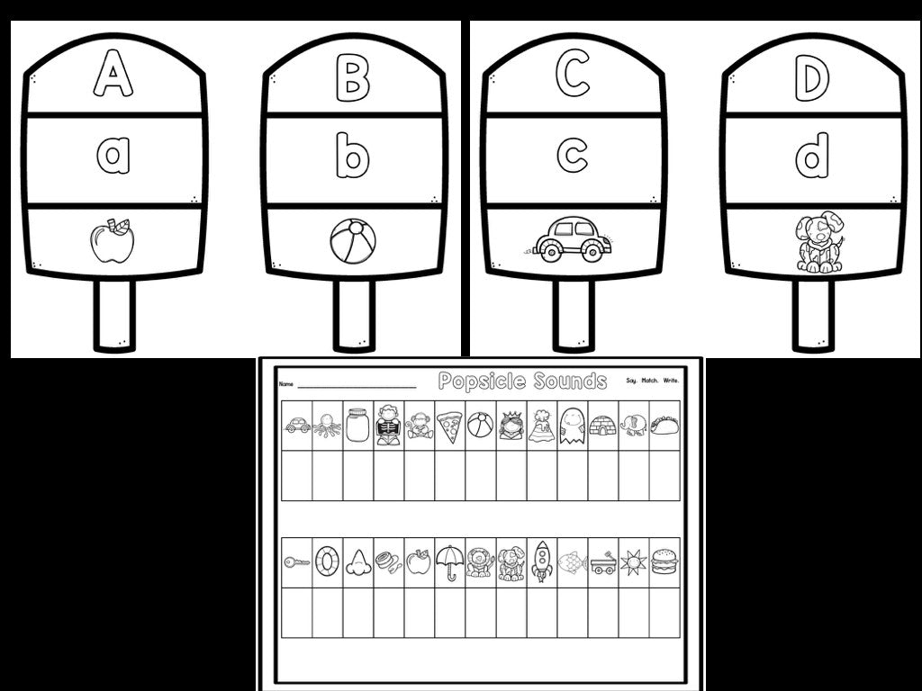 Popsicle Letters and Sounds – The Kindergarten Smorgasboard Online Store