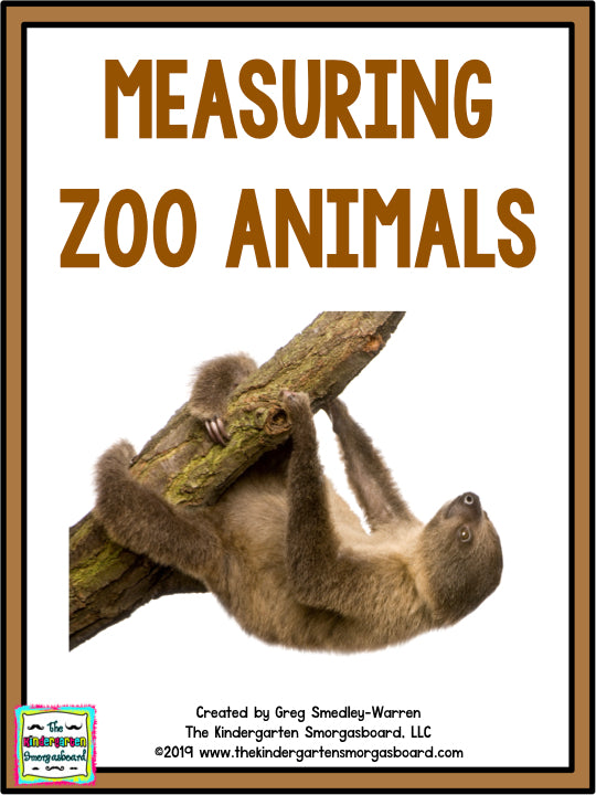 Measuring Zoo Animals – The Kindergarten Smorgasboard Online Store