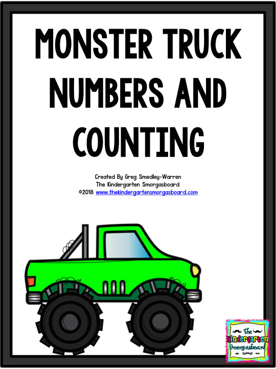 Monster Truck Numbers and Counting – The Kindergarten Smorgasboard ...