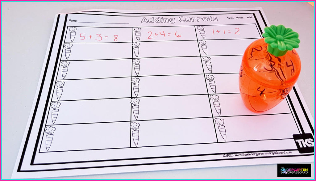 Carrot Math Freebie – The Kindergarten Smorgasboard Online Store