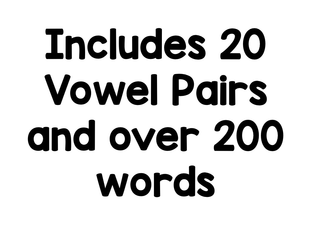 Vowel teams & Vowel Pairs Blending Cards – The Kindergarten ...