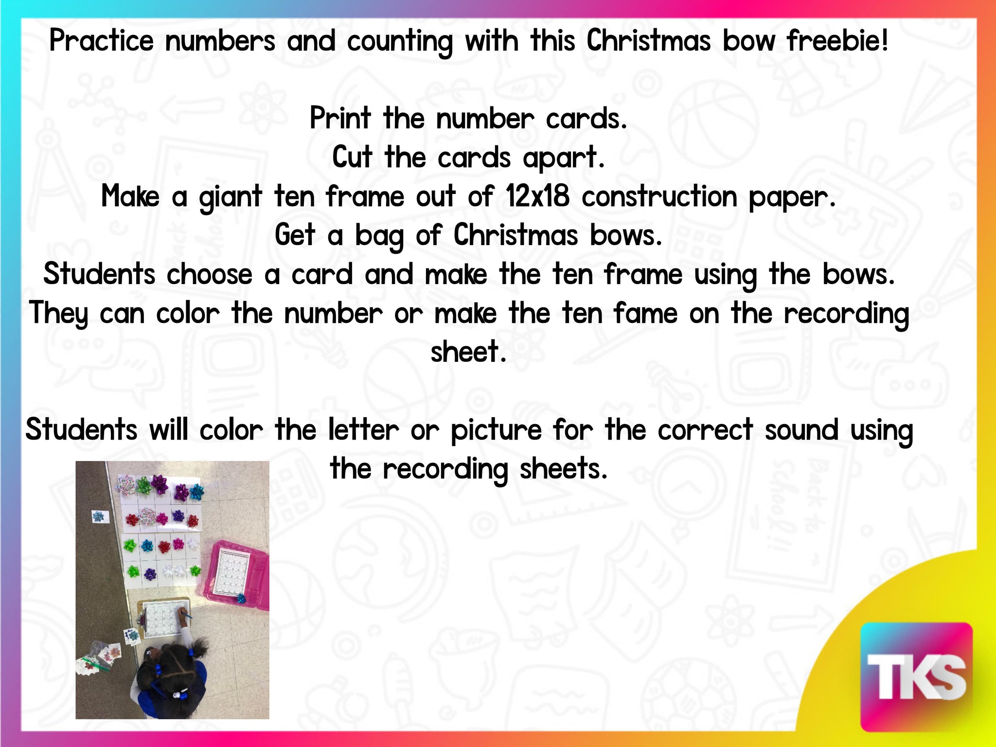 Christmas Bow Counting FREEBIE! – The Kindergarten Smorgasboard Online ...