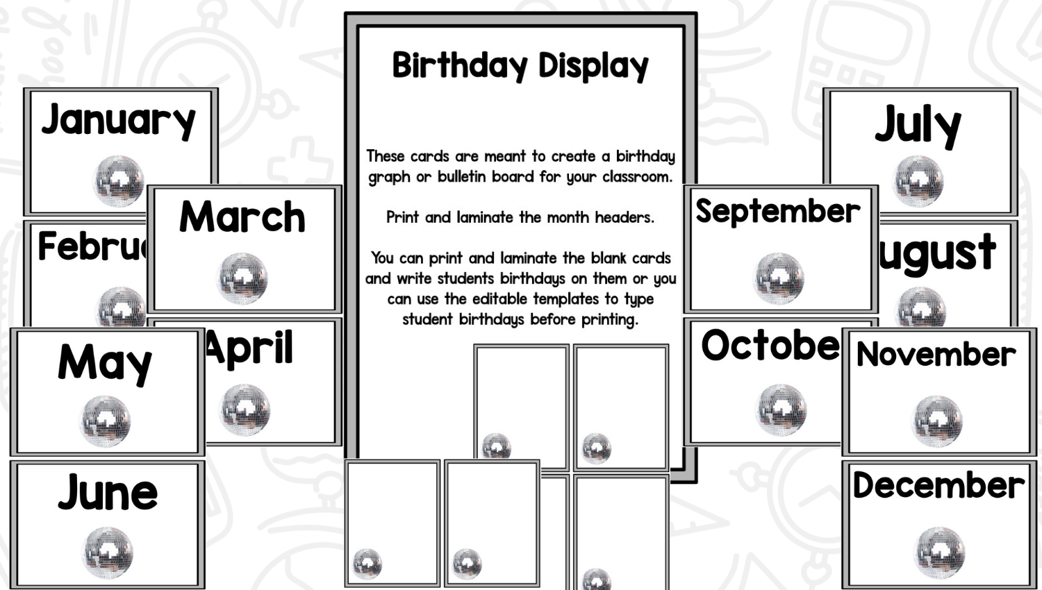 Disco Ball Classroom Set Decor – The Kindergarten Smorgasboard Online Store