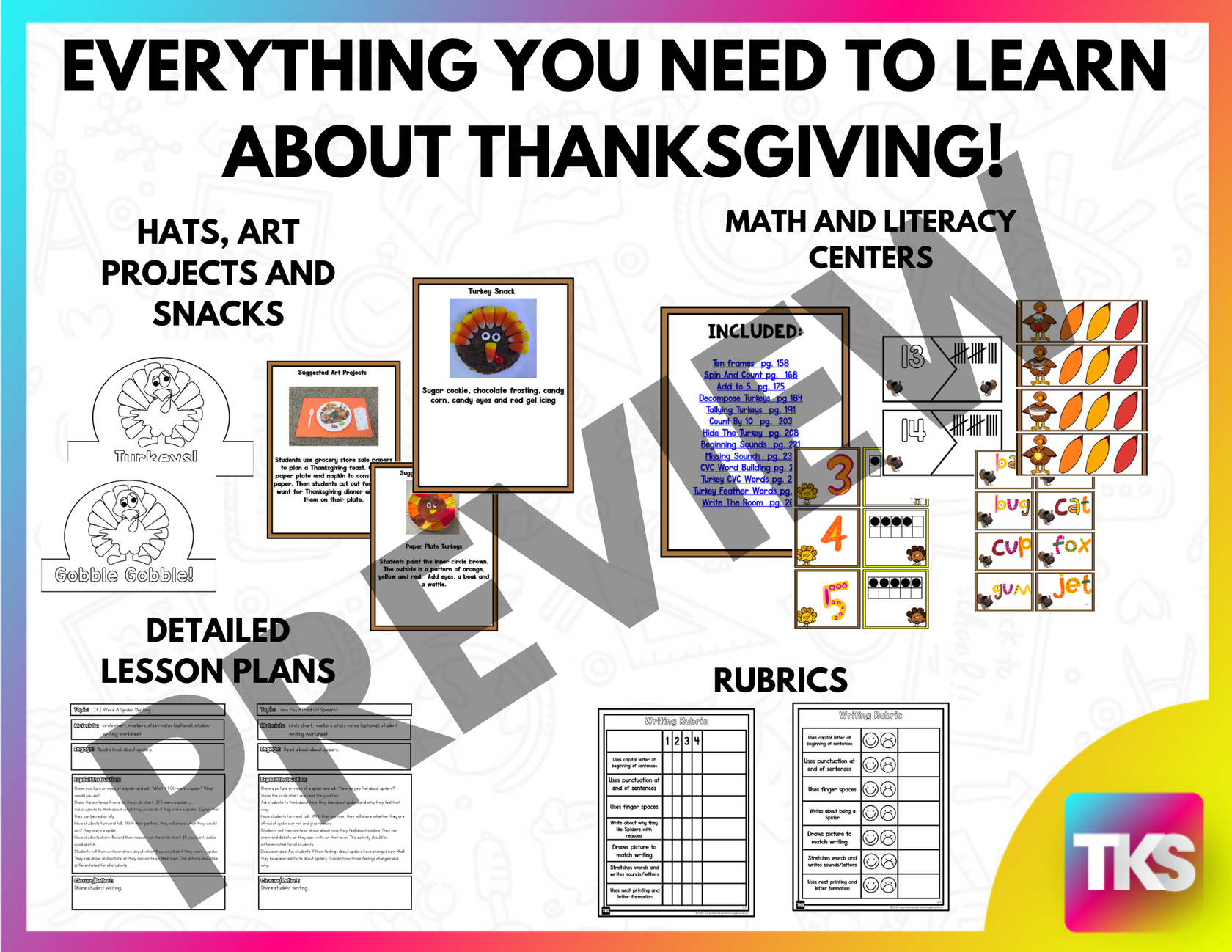 Thanksgiving Activities for Kindergarten & 1st Grade | Social Studies ...