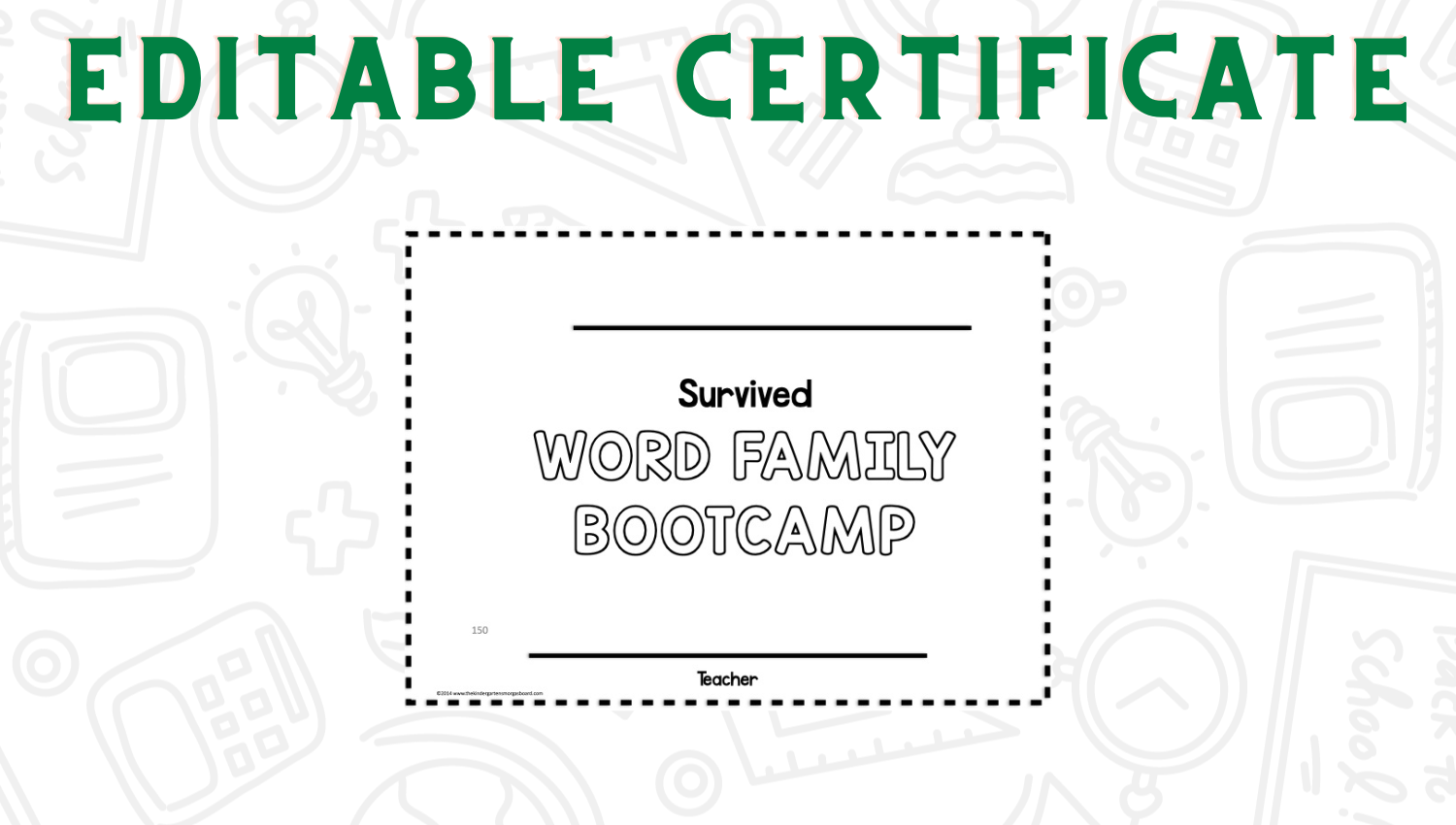Word Family Bootcamp (No Theme) – The Kindergarten Smorgasboard Online ...