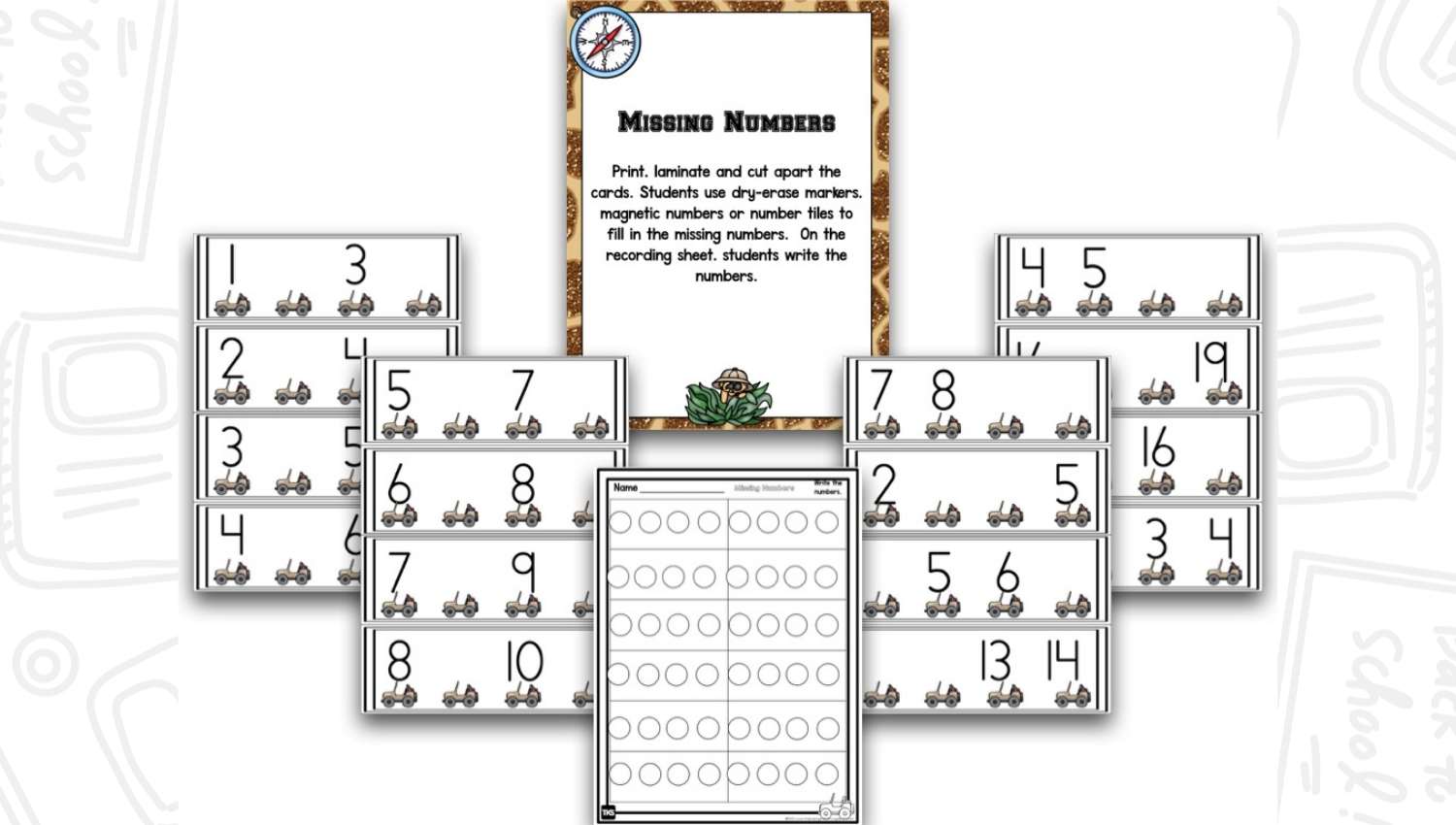 Number Bootcamp: Numbers and Counting 1-20 (Safari Theme) – The ...