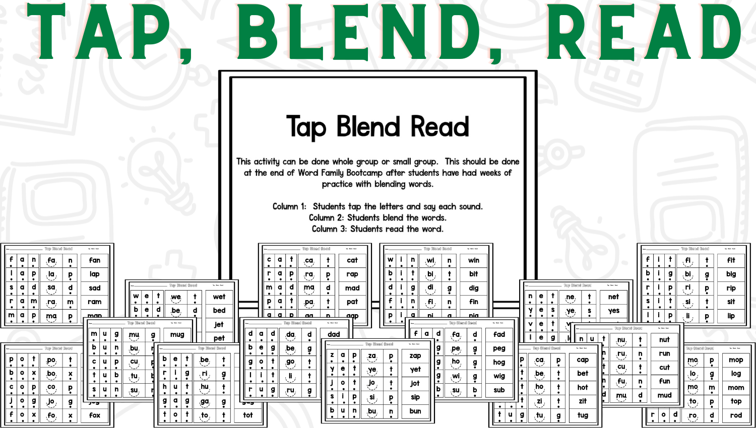 Word Family Bootcamp (No Theme) – The Kindergarten Smorgasboard Online ...