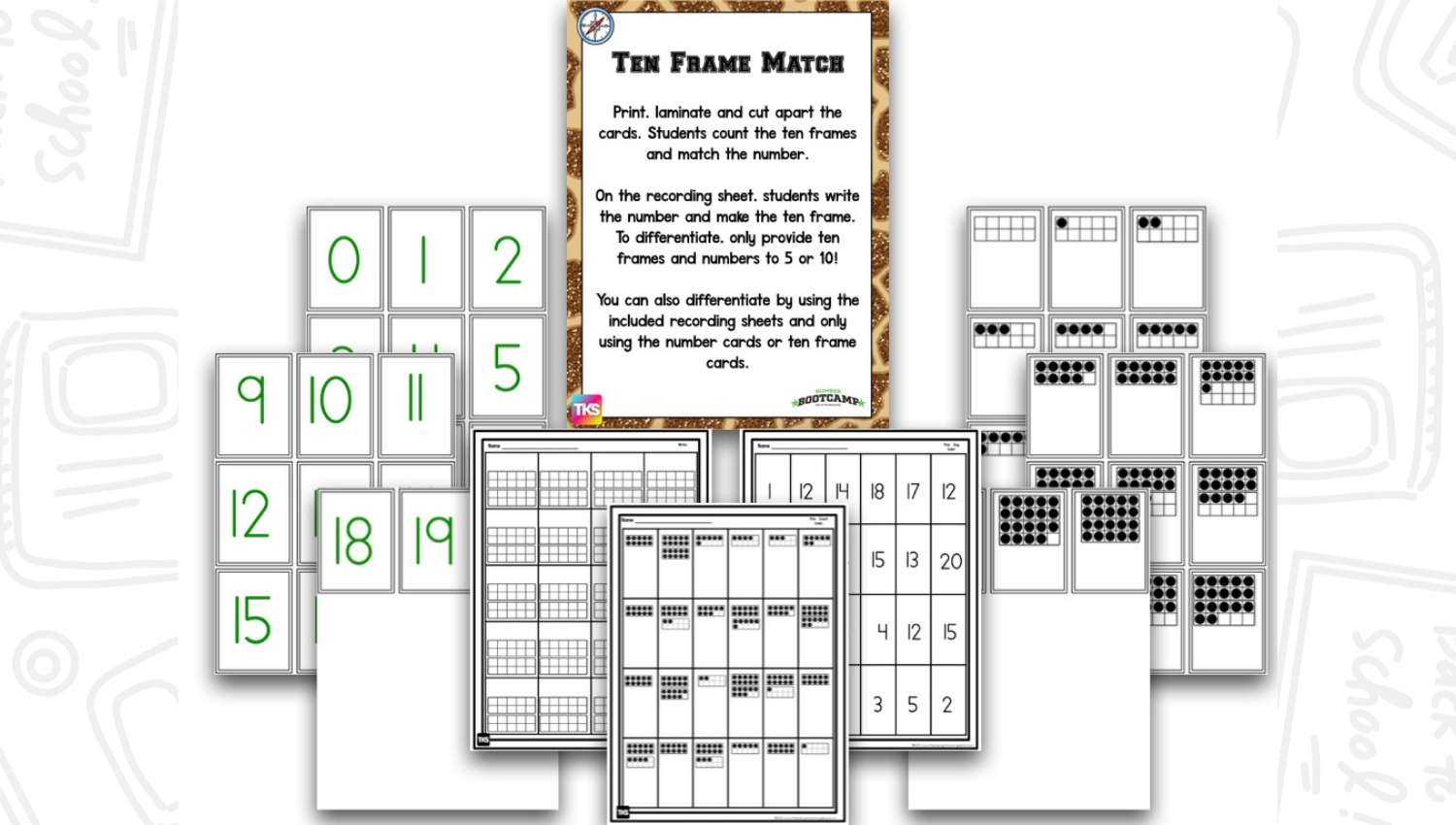 Number Bootcamp: Numbers and Counting 1-20 (Safari Theme) – The ...