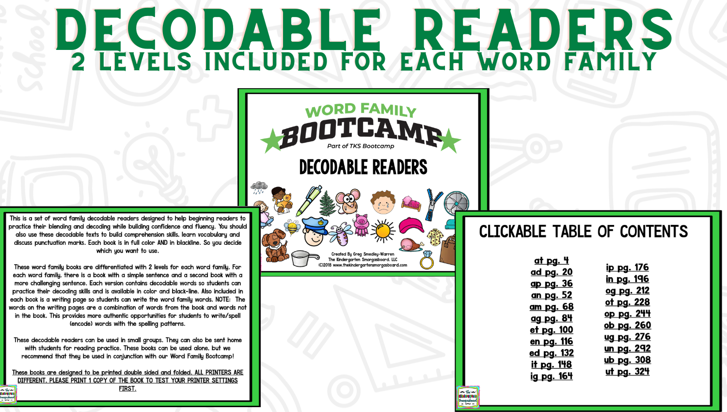 Word Family Bootcamp (No Theme) – The Kindergarten Smorgasboard Online ...