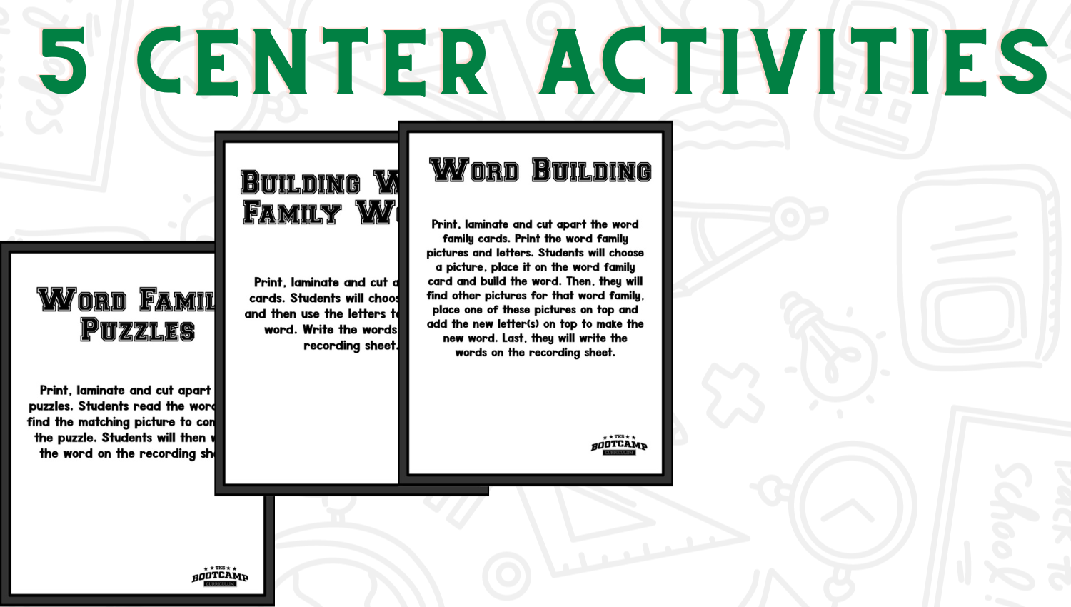 Word Family Bootcamp (No Theme) – The Kindergarten Smorgasboard Online ...