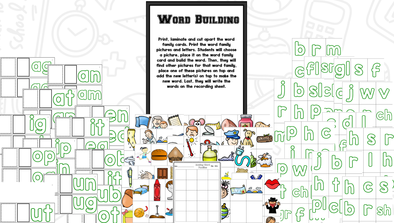Word Family Bootcamp (No Theme) – The Kindergarten Smorgasboard Online ...