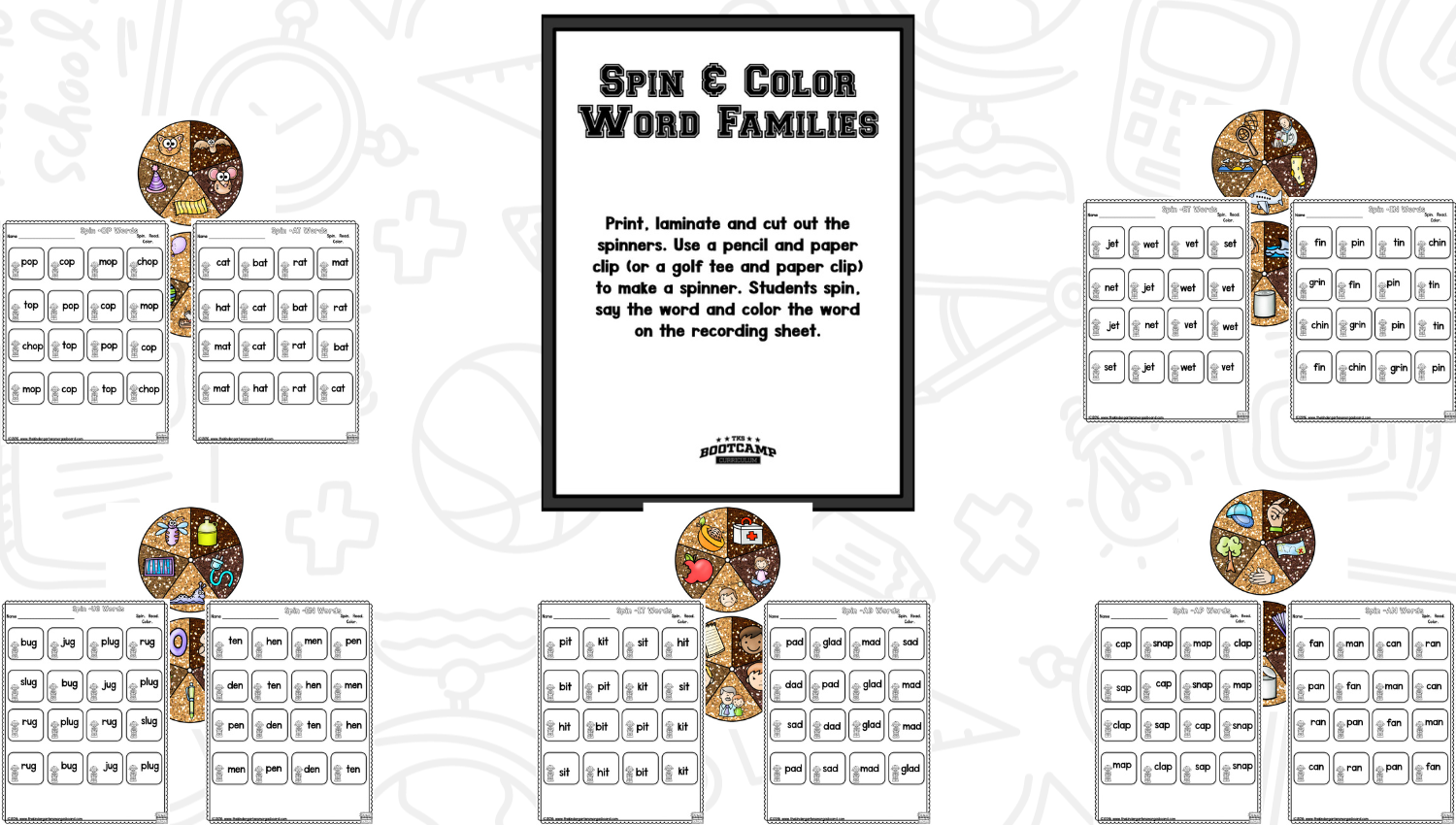 Word Family Bootcamp (Safari Theme) – The Kindergarten Smorgasboard ...