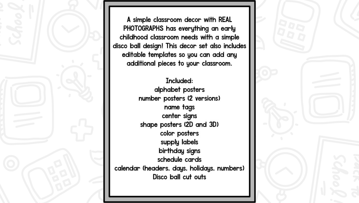 Disco Ball Classroom Set Decor – The Kindergarten Smorgasboard Online Store