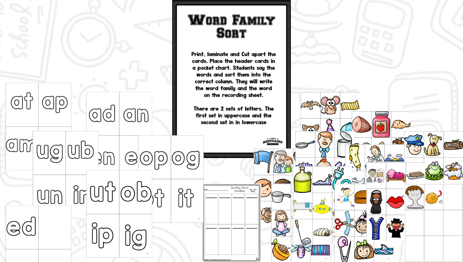 Word Family Bootcamp (No Theme) – The Kindergarten Smorgasboard Online ...