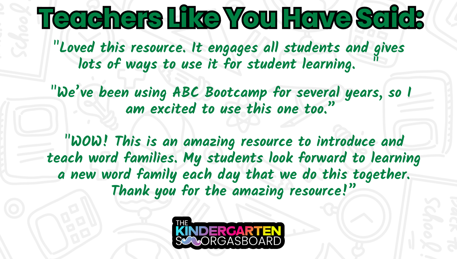 Word Family Bootcamp (No Theme) – The Kindergarten Smorgasboard Online ...