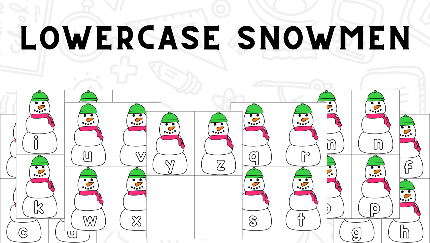 Smashing Snowmen! Letters and Sounds – The Kindergarten Smorgasboard ...