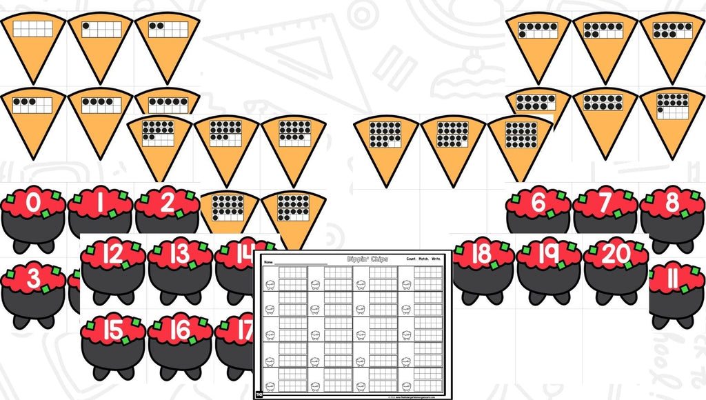 Dippin' Chips Numbers & Counting – The Kindergarten Smorgasboard Online ...