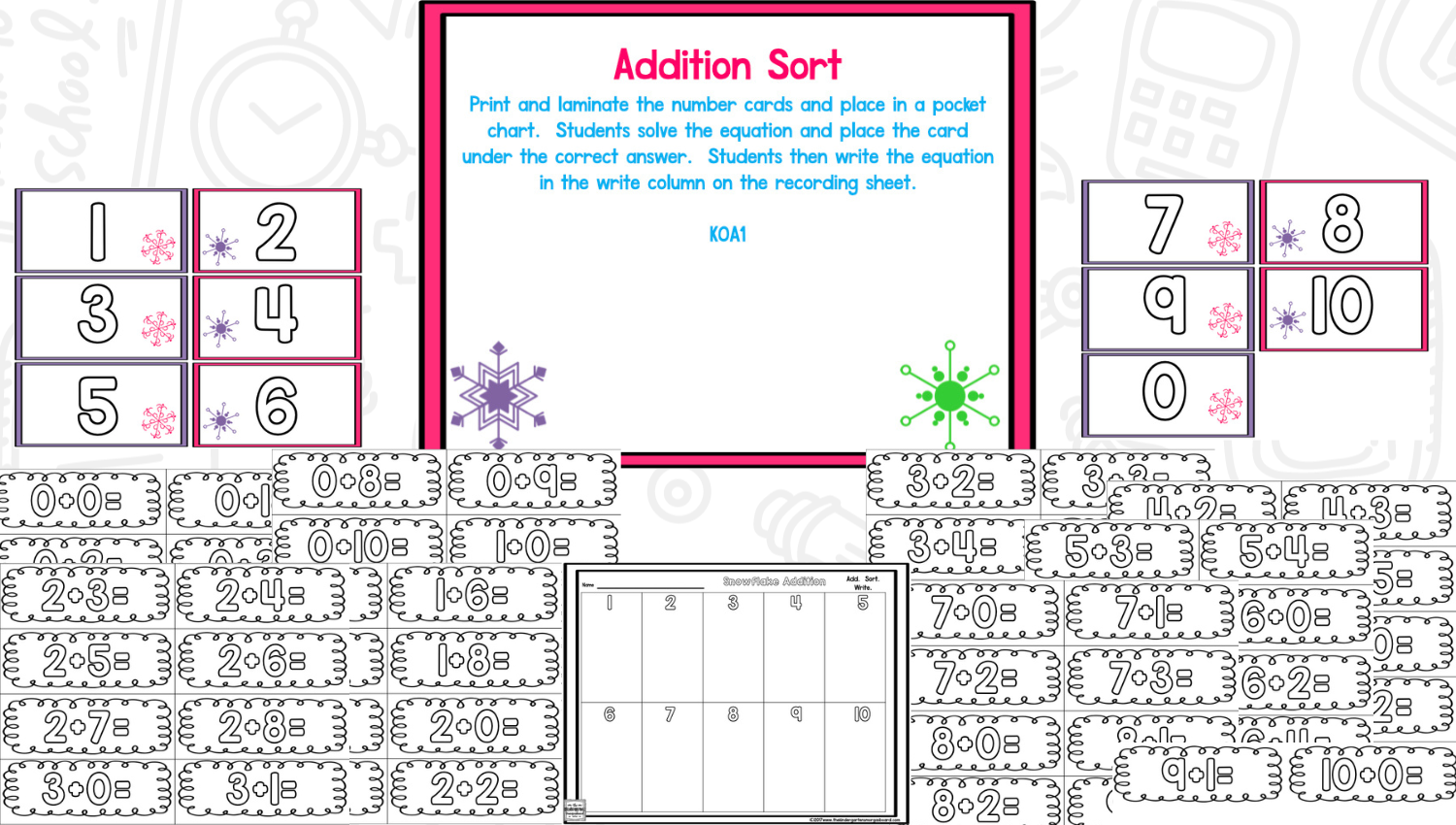 Snow! A Winter Math and Literacy Unit – The Kindergarten Smorgasboard ...