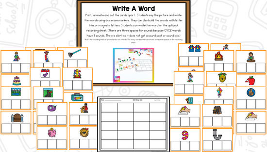 See It! Say it! Spell It! CVCE Words Phonics & Phonemic Awareness Acti ...