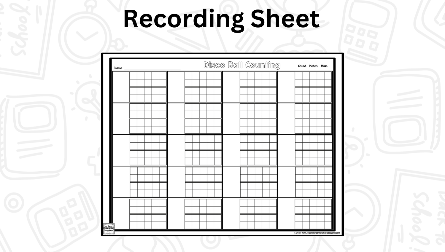 Disco Ball Numbers & Counting Puzzles – The Kindergarten Smorgasboard ...