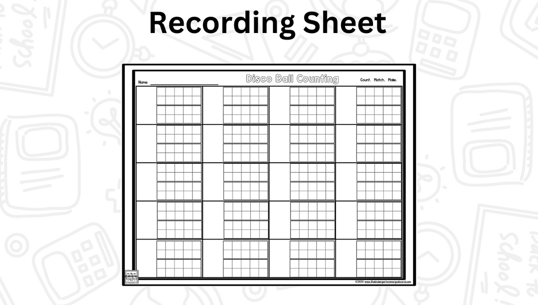 Disco Ball Numbers & Counting Puzzles – The Kindergarten Smorgasboard ...