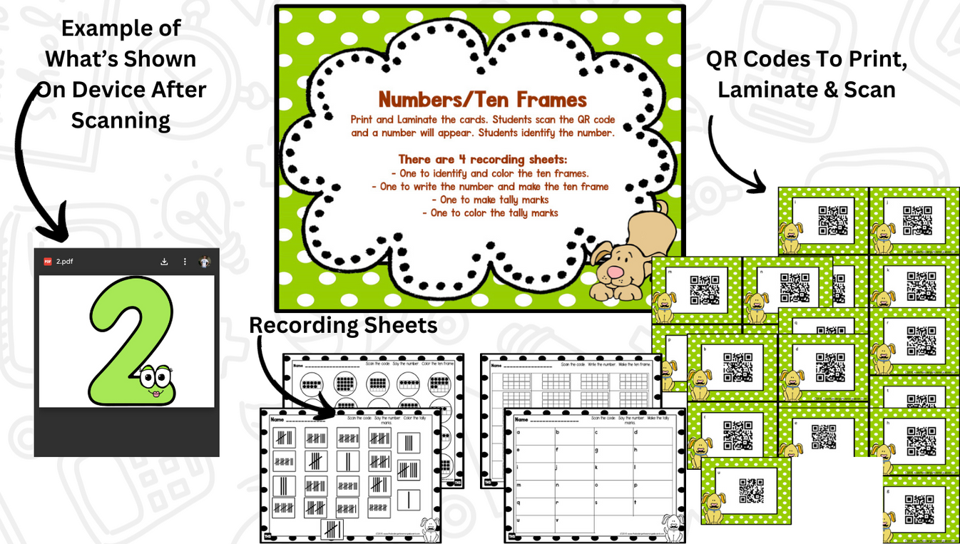 Woof! Woof! QR Codes for Math and Literacy – The Kindergarten ...