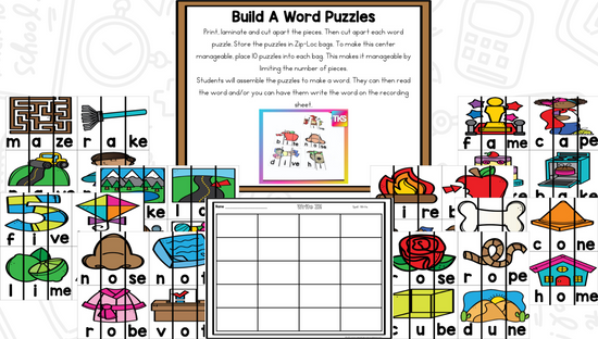 See It! Say it! Spell It! CVCE Words Phonics & Phonemic Awareness Acti ...